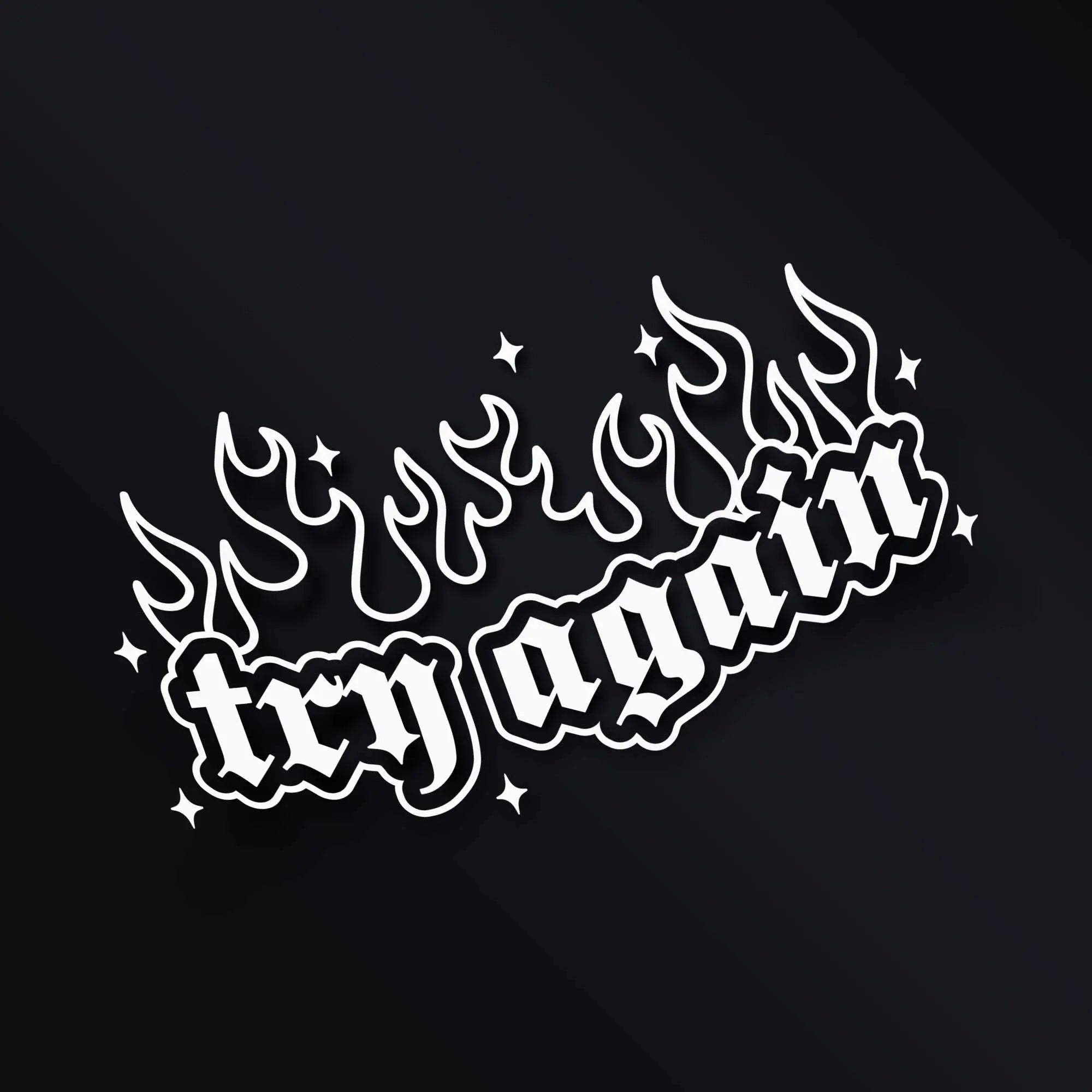 TRY AGAIN STICKER – Merakii Garage